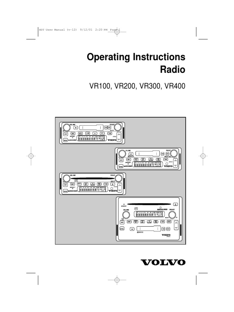 Volvo Stereo | PDF | Compact Cassette | Radio