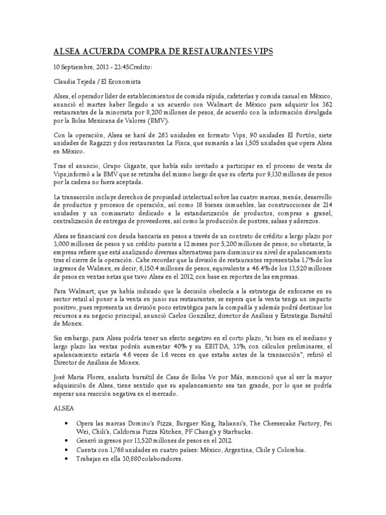 Vips | PDF | Walmart | México