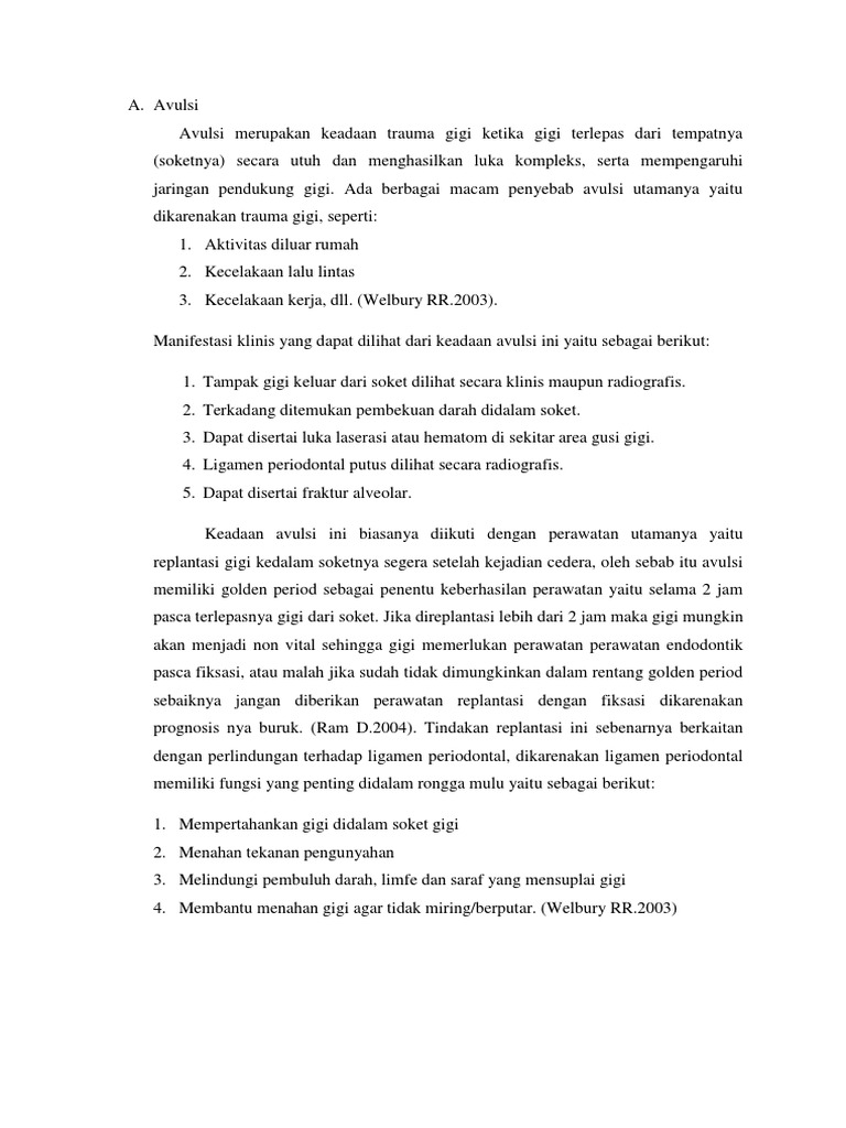 Avulsi Definisi | PDF