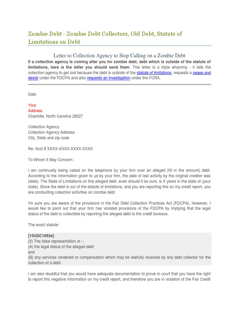 Zombie Debt | Collection Agency | Government