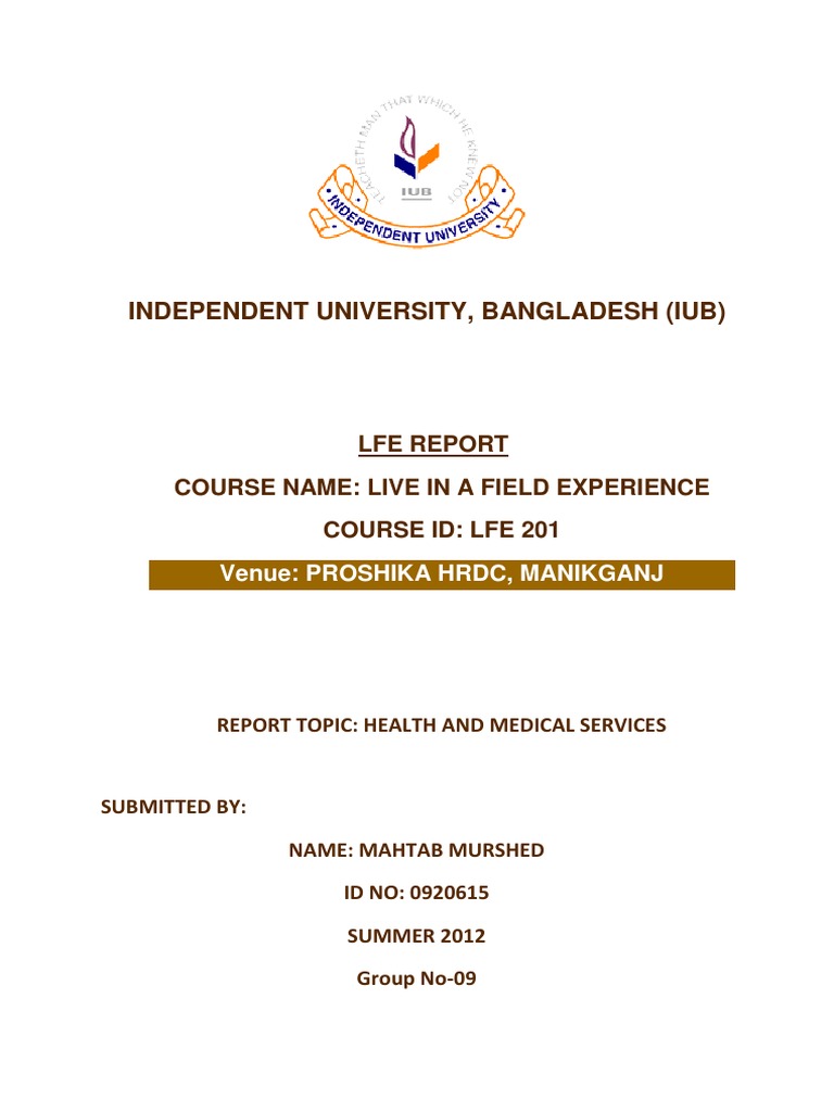 Lfe Report | PDF | Hospital | Survey Methodology