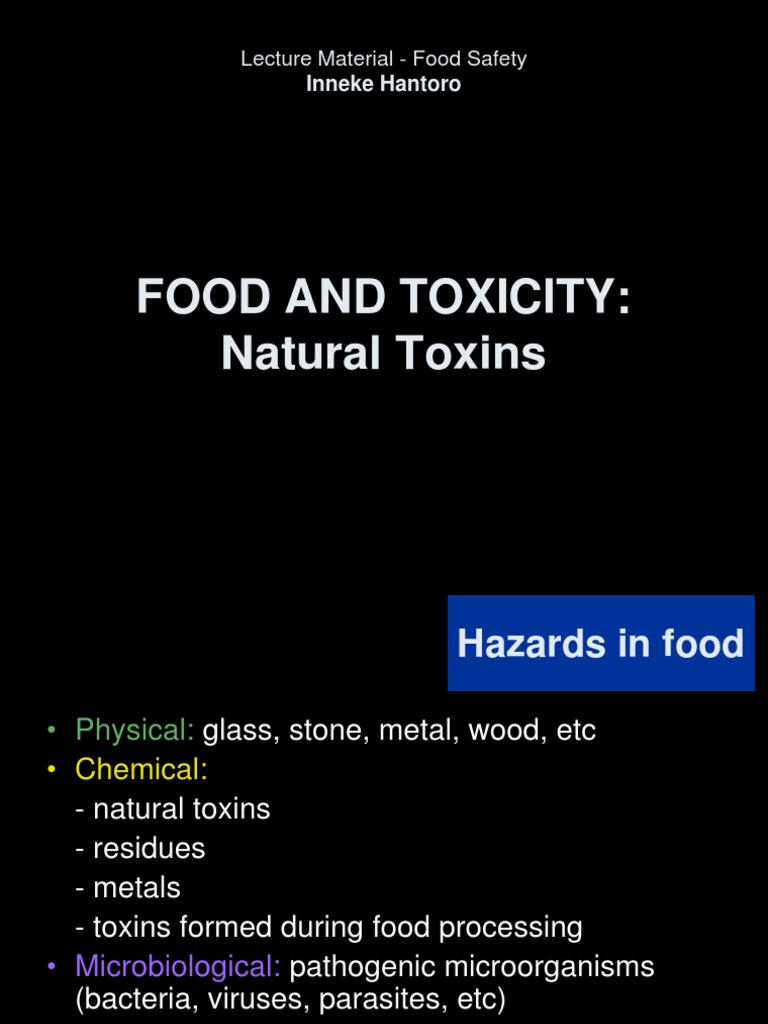 Natural Toxins in Food Safety | PDF | Mycotoxin | Toxin
