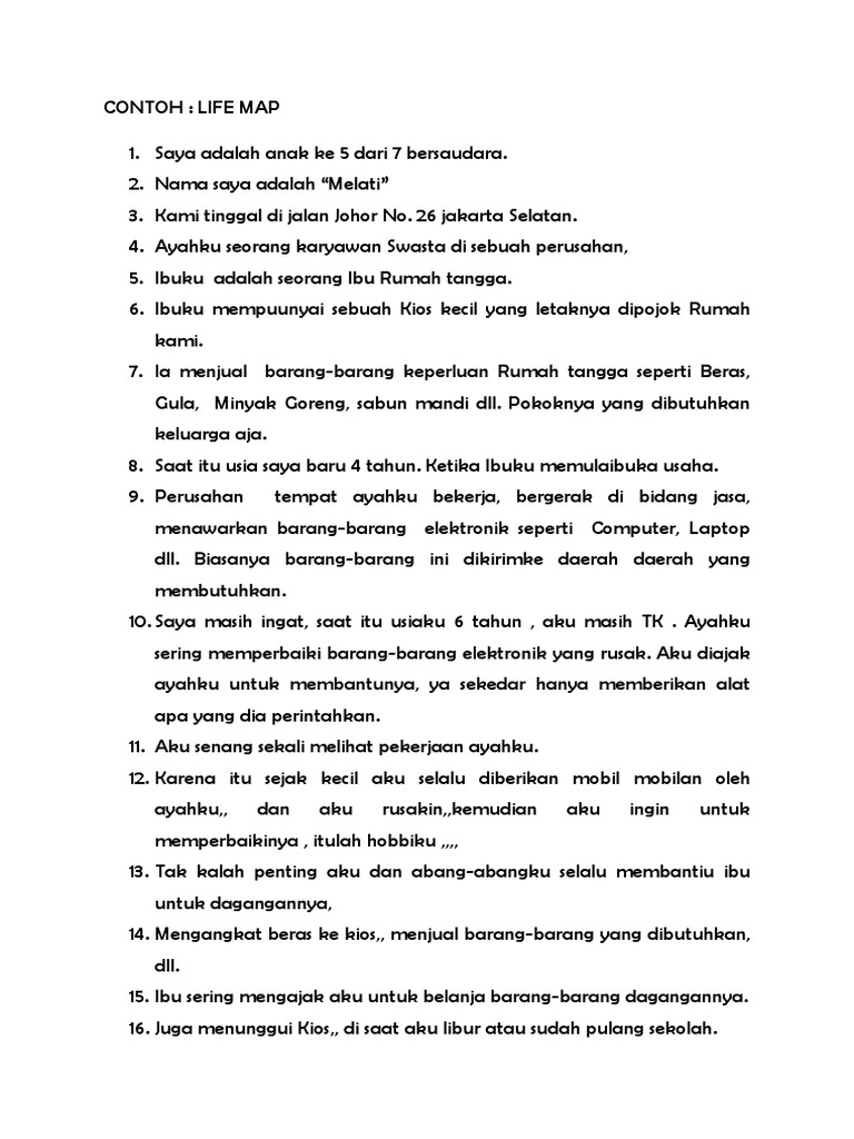 Contoh Life Map | PDF
