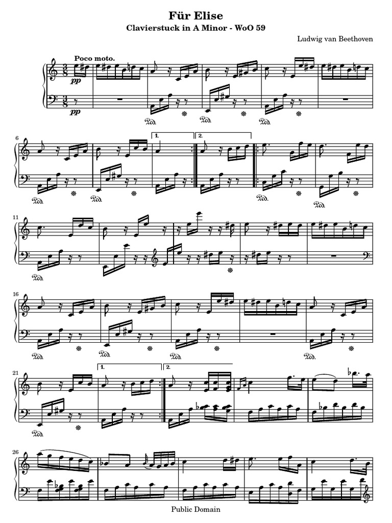 Para Elisa - Piano Partitura PDF | PDF