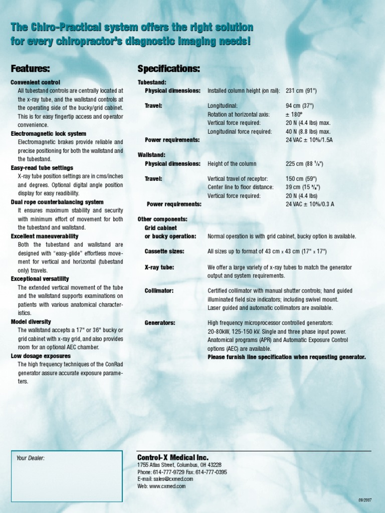 Chiro Practical Brochure | PDF | Chiropractic | Equipment