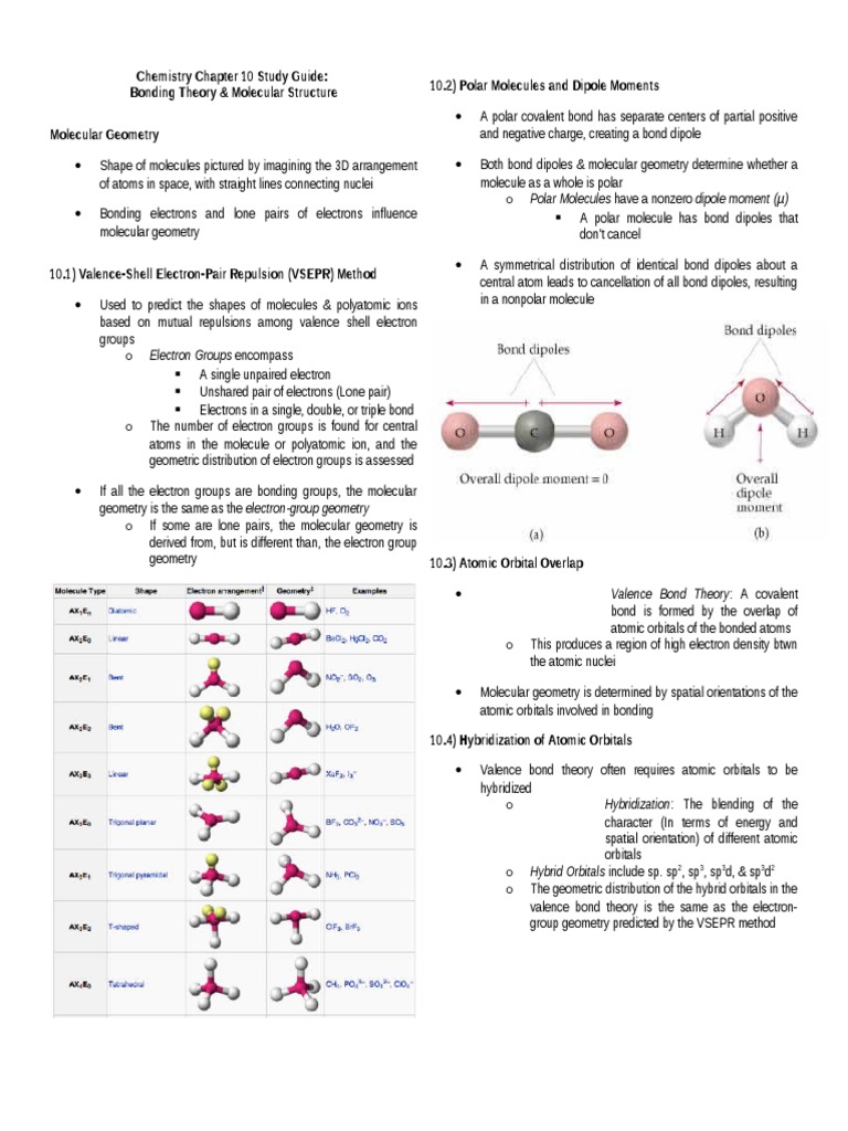 Chapter 10: Bonding & Molecular Geometry | PDF | Chemical Bond ...