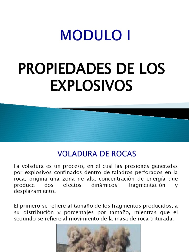 1) Propiedades de Los Explosivos | PDF | Material explosivo | Densidad