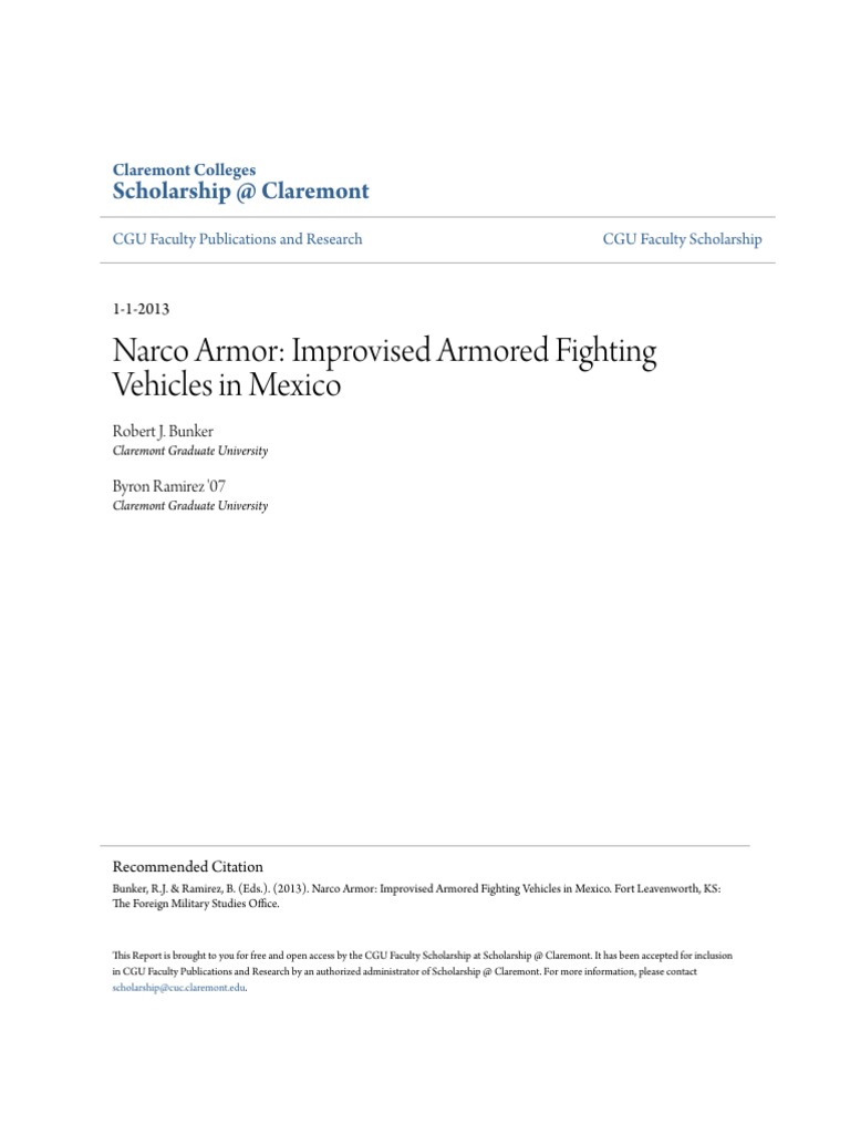 Narco Armor - Improvised Armored Fighting Vehicles in Mexico | PDF ...