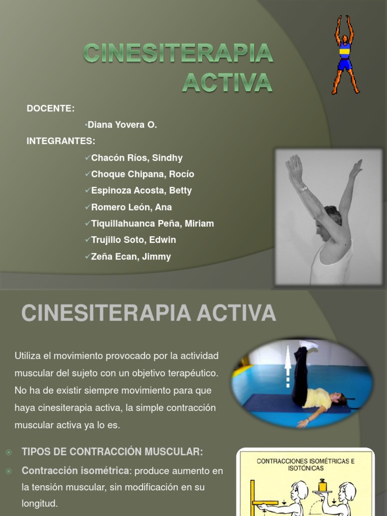 Cinesiterapia Activa Pdf Contracción Muscular Músculo