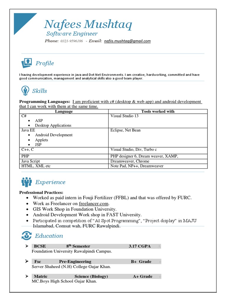 CV | PDF | Databases | Java (Programming Language)