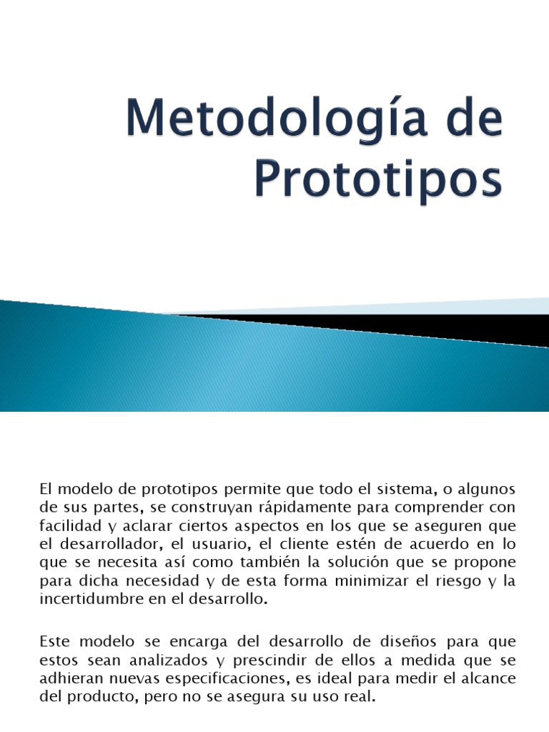 Metodología de Prototipos | PDF | Ingeniería de software | Ingeniería de Sistemas