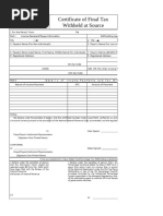 BIR Form 2307 Summary of Withholding Tax | PDF