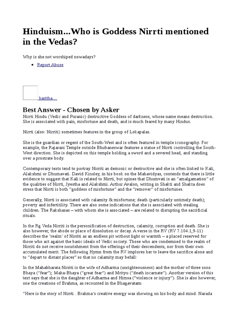 NIRRITI | PDF | Demons | Mythology