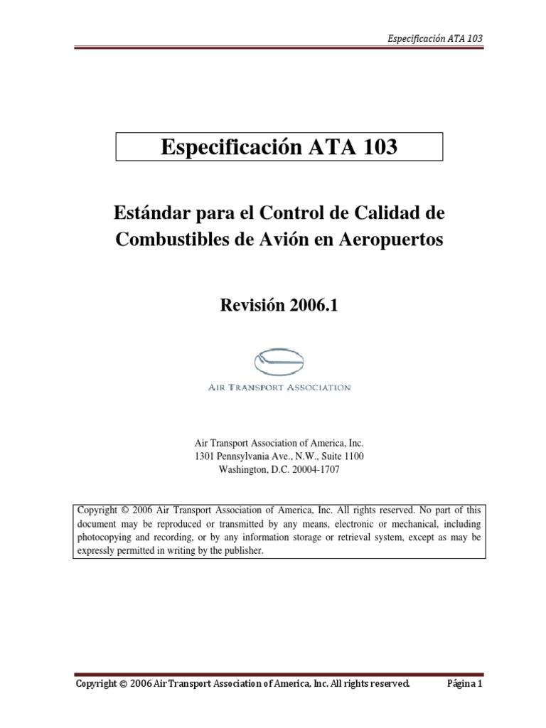 Ata 103 en Español PDF | PDF | Aeropuerto | Tanques