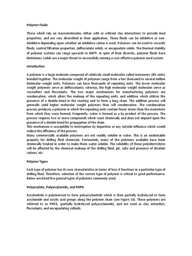 Polymer Fluids | PDF | Polymers | Starch