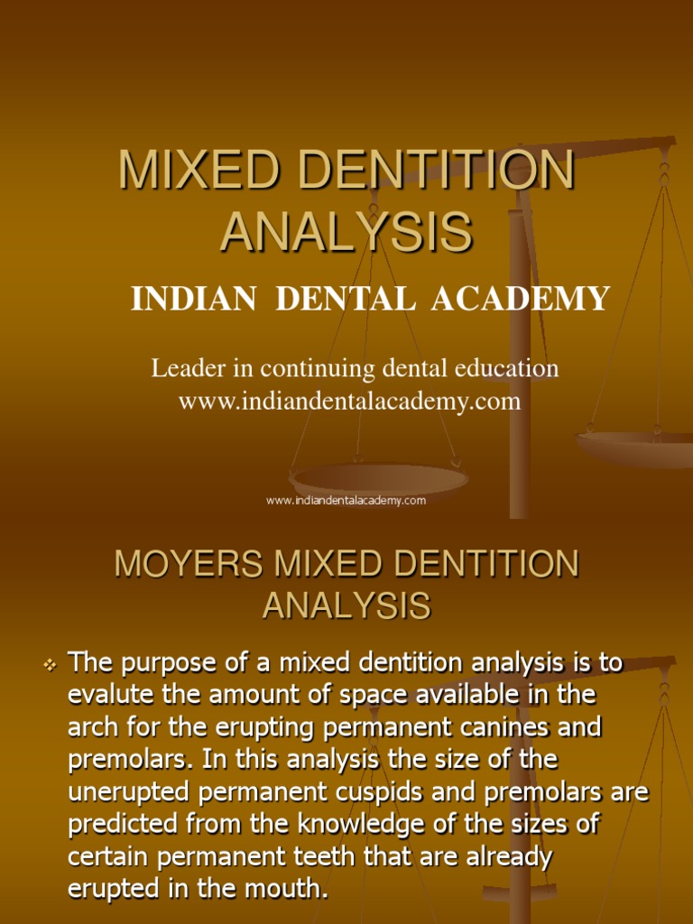 Mixed Dentition Analysis / Orthodontic Courses by Indian Dental Academy ...