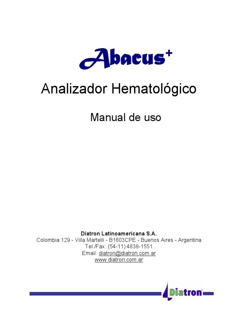 Manual Usuario Abacus + - DLA | PDF | Calibración | Impresora (Computación)