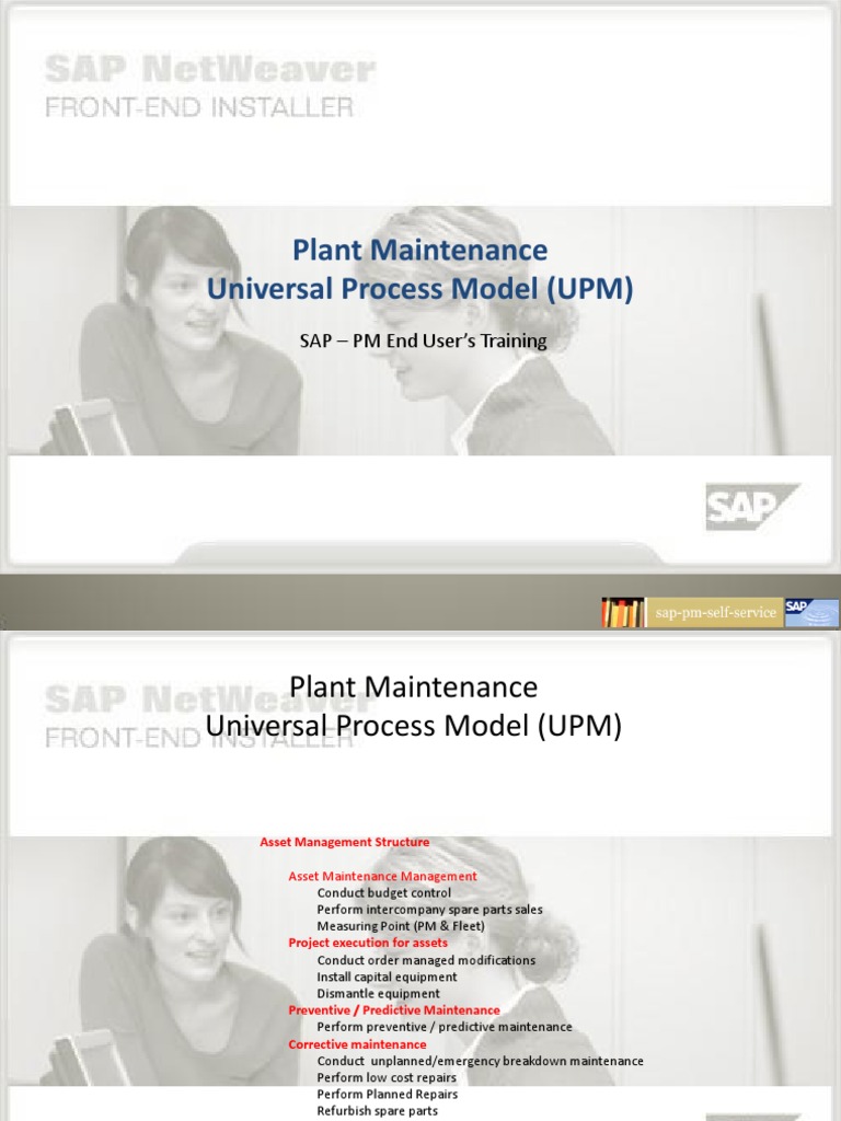 02 - SAP PM Plant Maintenance Universal Process Model | PDF ...