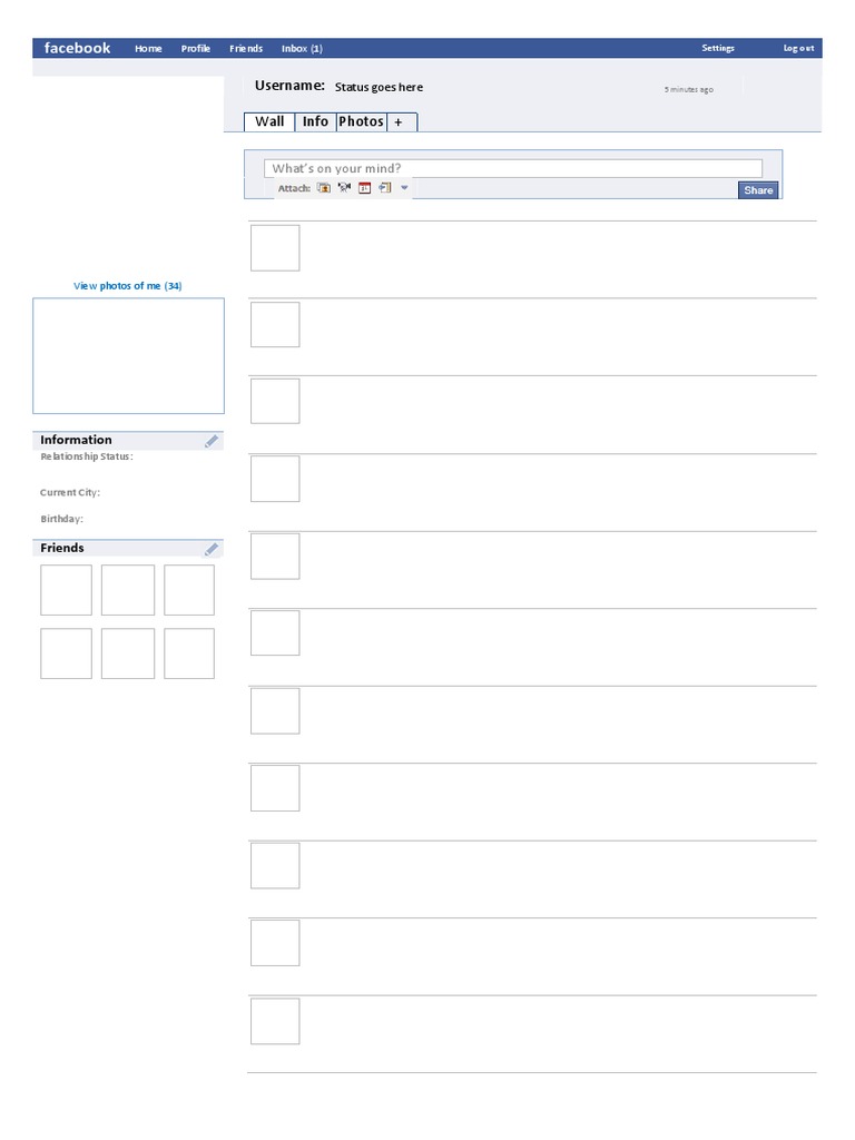 Facebook User Profile Overview | PDF