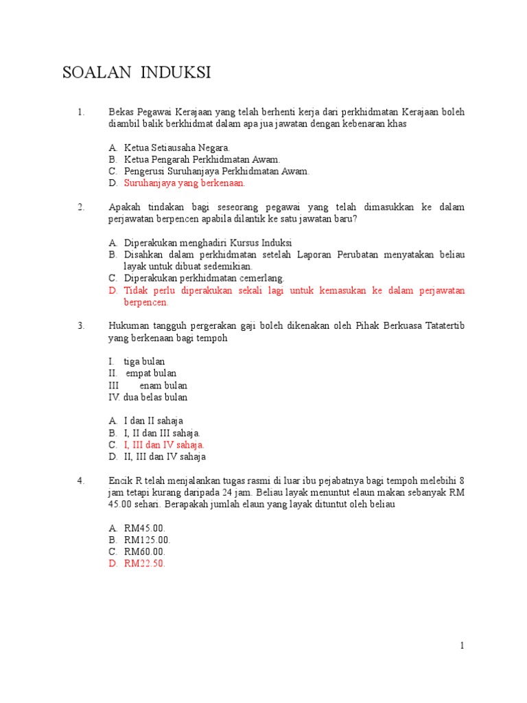 Soalan Induksi | PDF