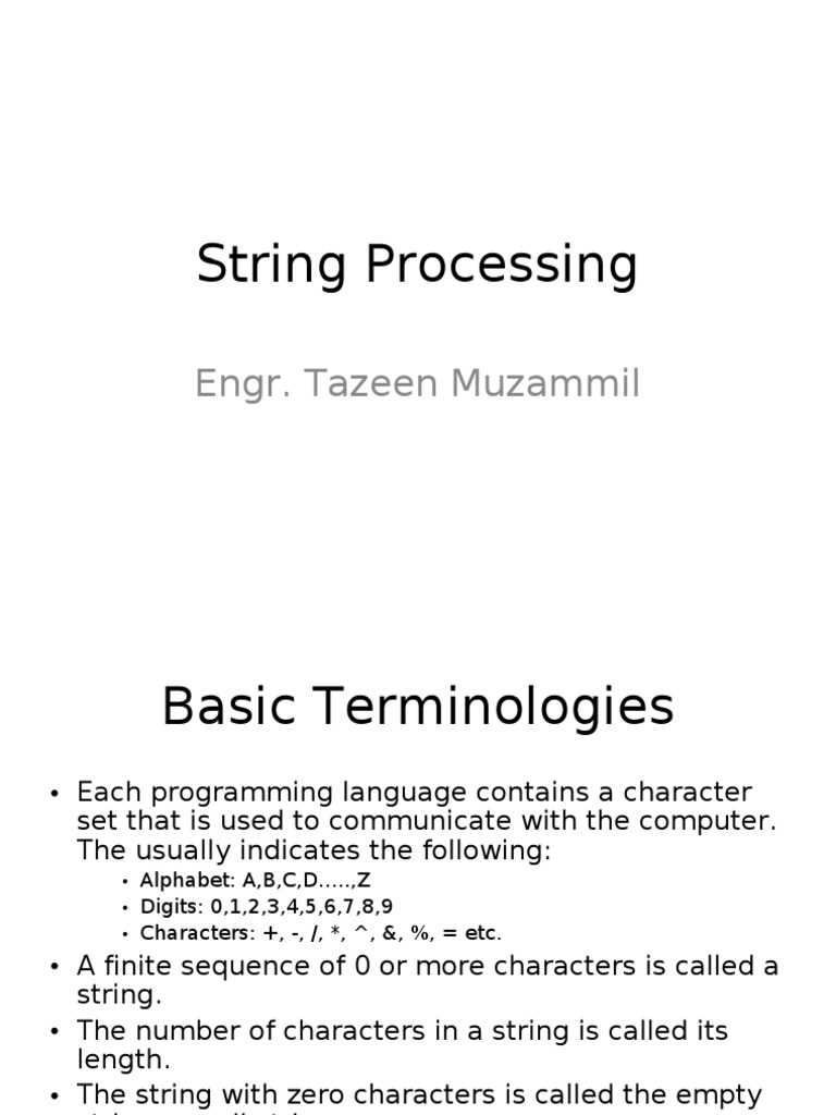 Lec 6-String Processing | PDF | String (Computer Science) | Computer ... Lec 6-String Processing | PDF | String (Computer Science) | Computer ...