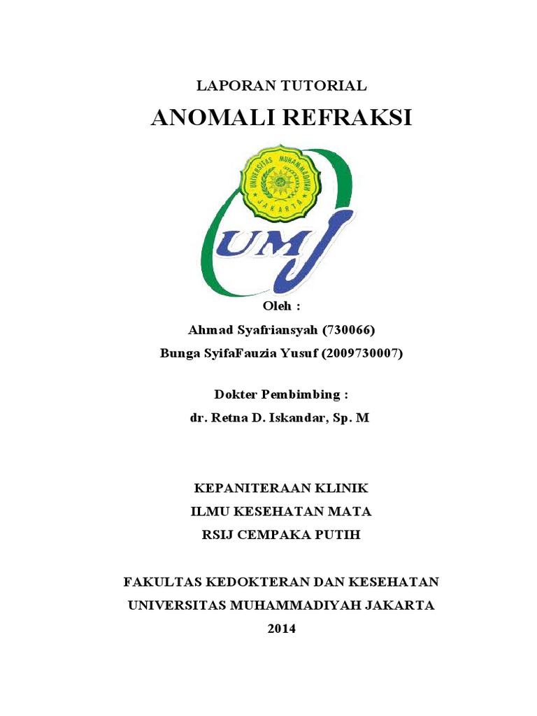 Tutorial Report on Refractive Anomalies | PDF | Technology & Engineering