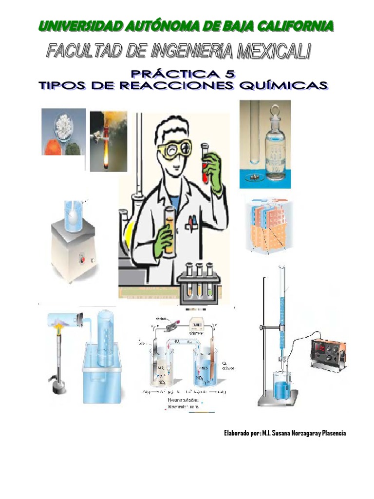 Practica 5 Tipos de Reacciones Qu Micas | PDF | Reacciones químicas | Hidrógeno