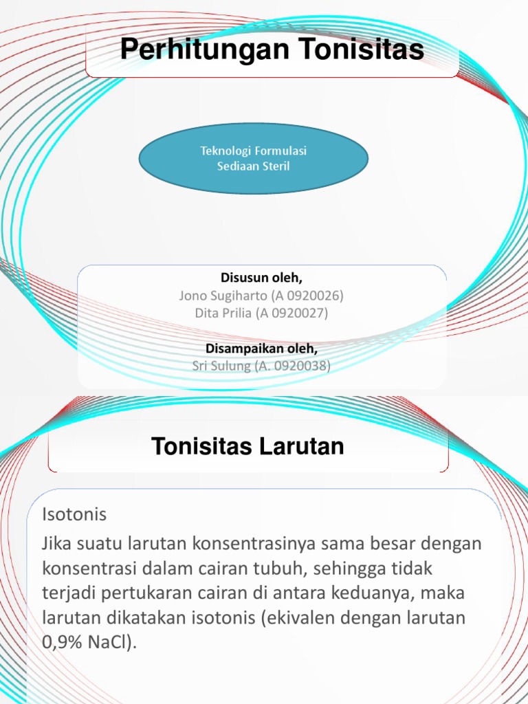 Perhitungan Tonisitas | PDF
