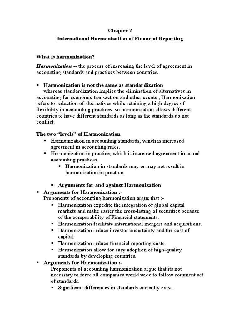 International Harmonization of Financial Reporting | PDF | Financial ...