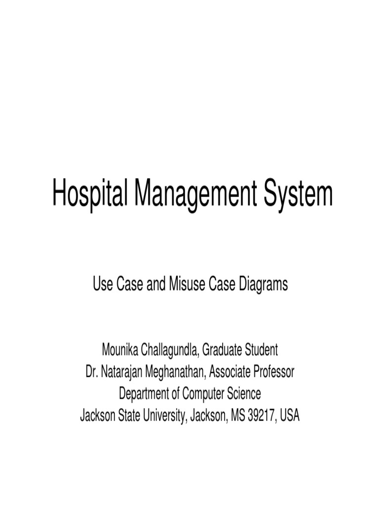 Hospital Management System | PDF | Password | Use Case