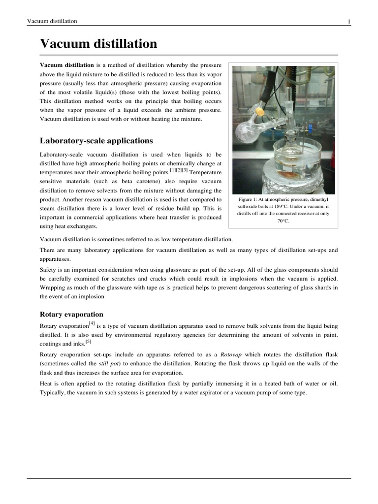 Vacuum Distillation | PDF | Distillation | Unit Operations