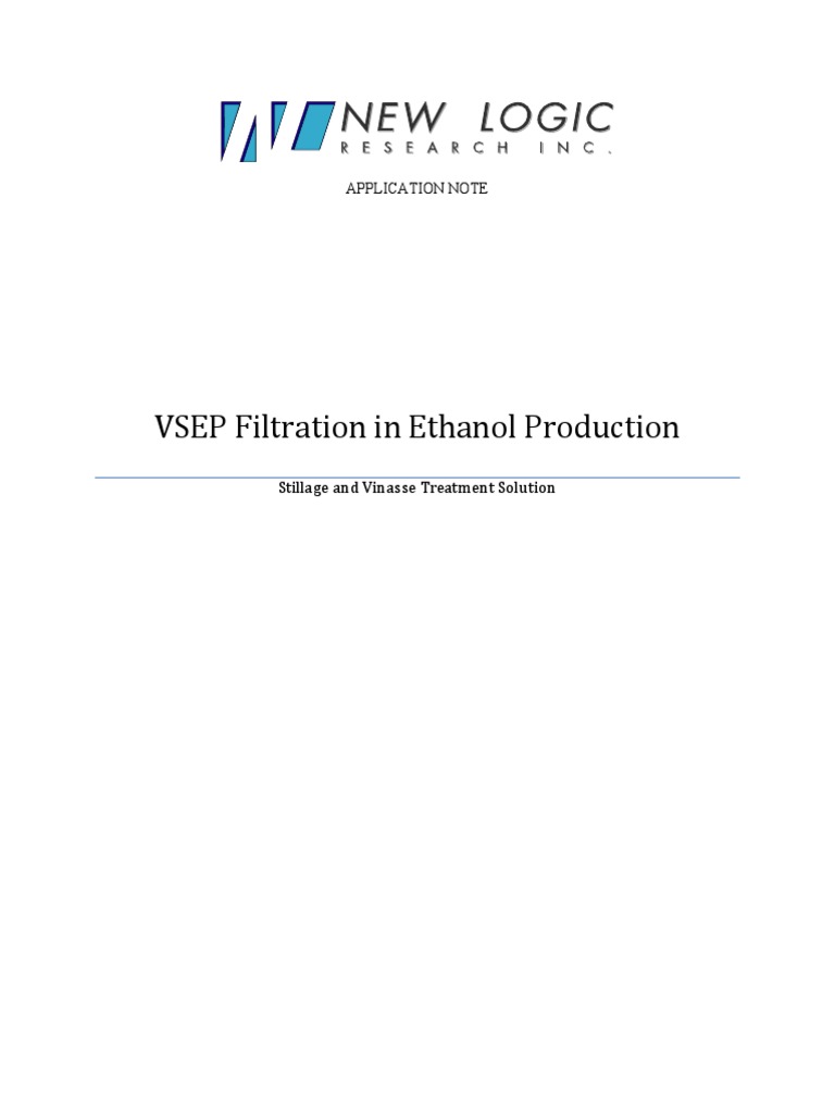VSEP Technology for Ethanol Filtration | PDF | Membrane | Biomass