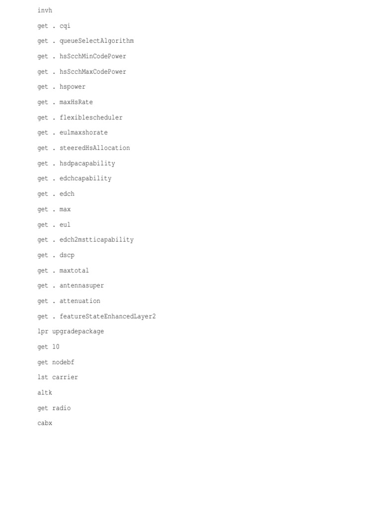 3G Parameter Check Commands For Ericsson in NodeB | PDF