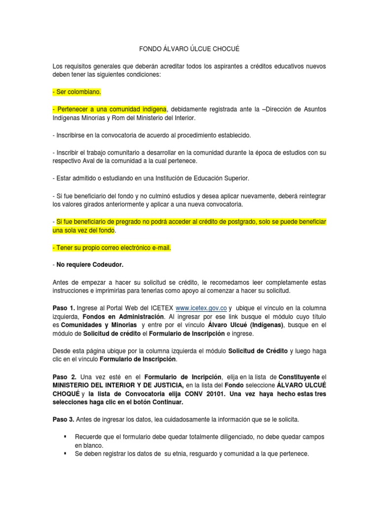 Fondo Álvaro Úlcue Chocué | PDF | Educación Secundaria | Business