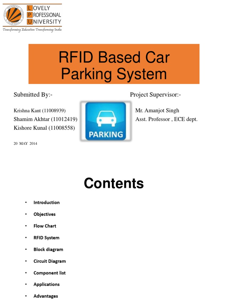 RFID Based Car Parking System | PDF | Radio Frequency Identification ...