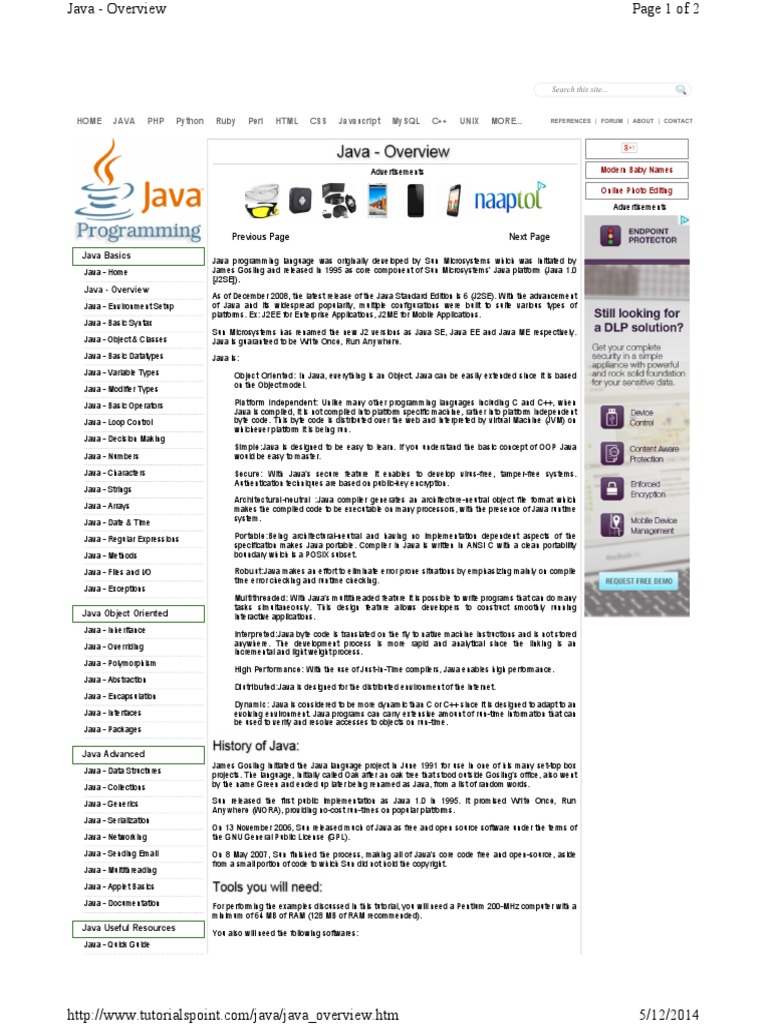 Home Java Php Python Ruby Perl Html Css Javascript Mysql C Unix More Pdf Java 7868