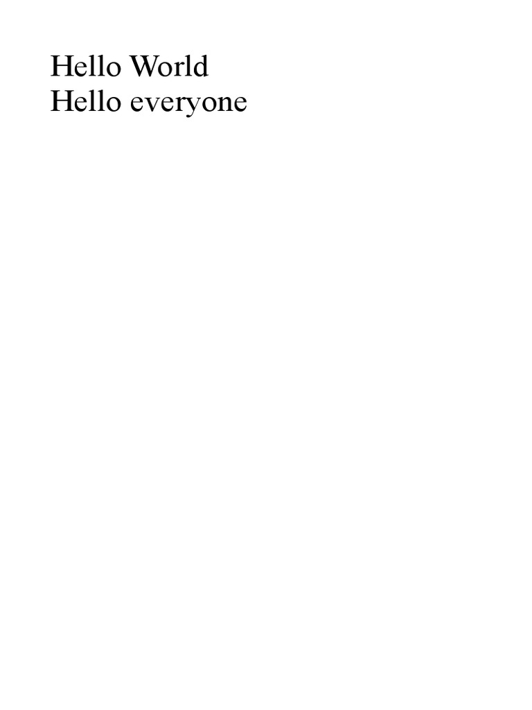 Introduction to Hello World | PDF
