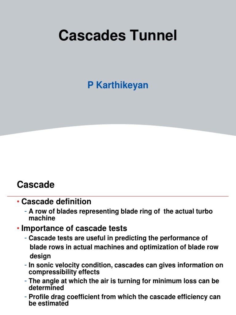 Understanding Cascade Tunnel Design and Operation Through a ...