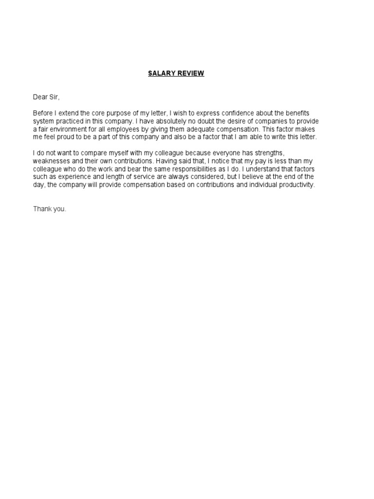 Salary Review Request Letter | PDF