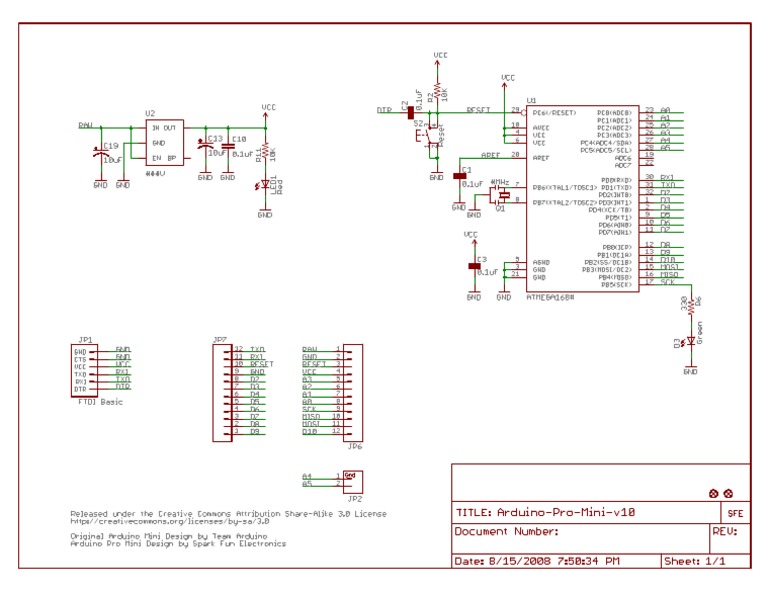 Arduino Pro Mini Schematic | PDF