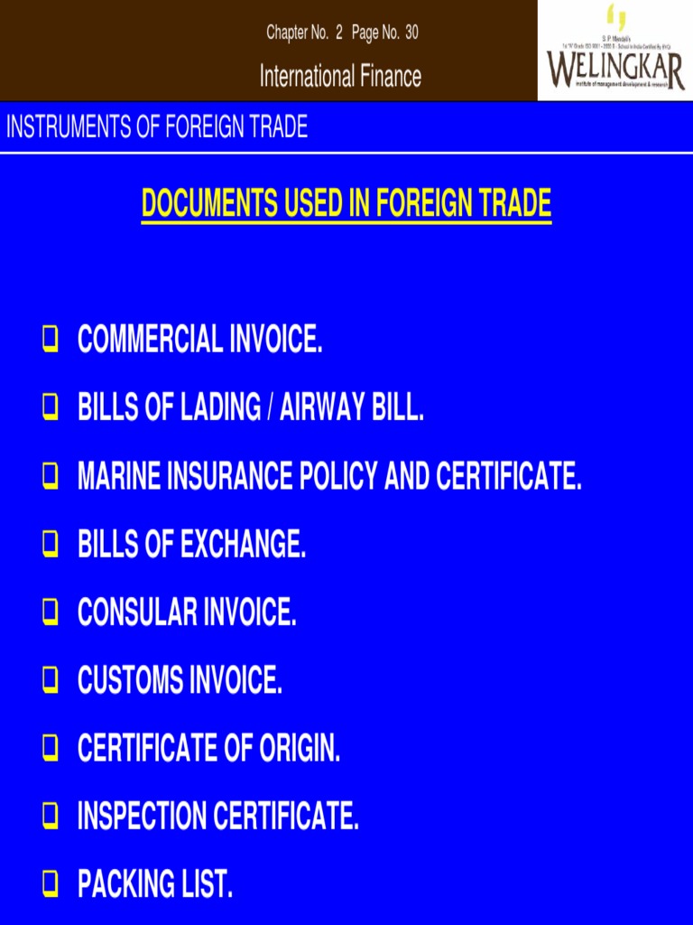 Key Documents in Foreign Trade | PDF | Bill Of Lading | Invoice