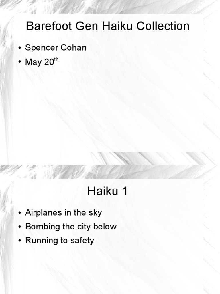 Haiku on War and Survival | PDF