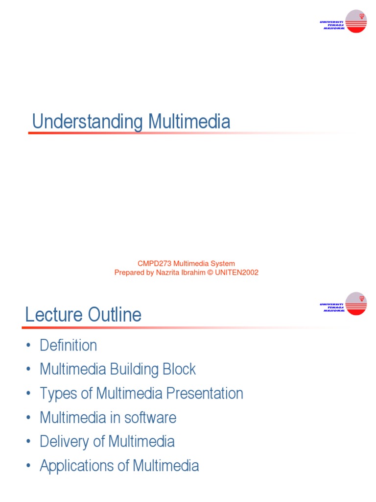 Lect 01 UnderstandingMM | PDF | Multimedia | Media Technology