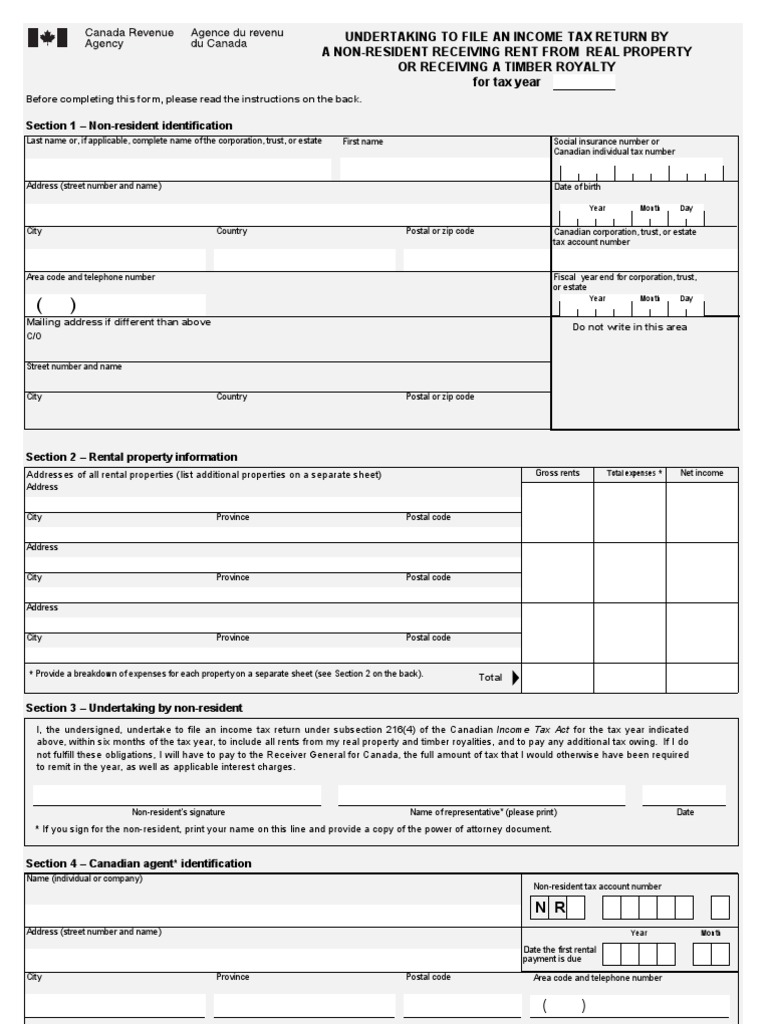 Non-Resident Rental Income Tax Form | PDF | Renting | Address (Geography)