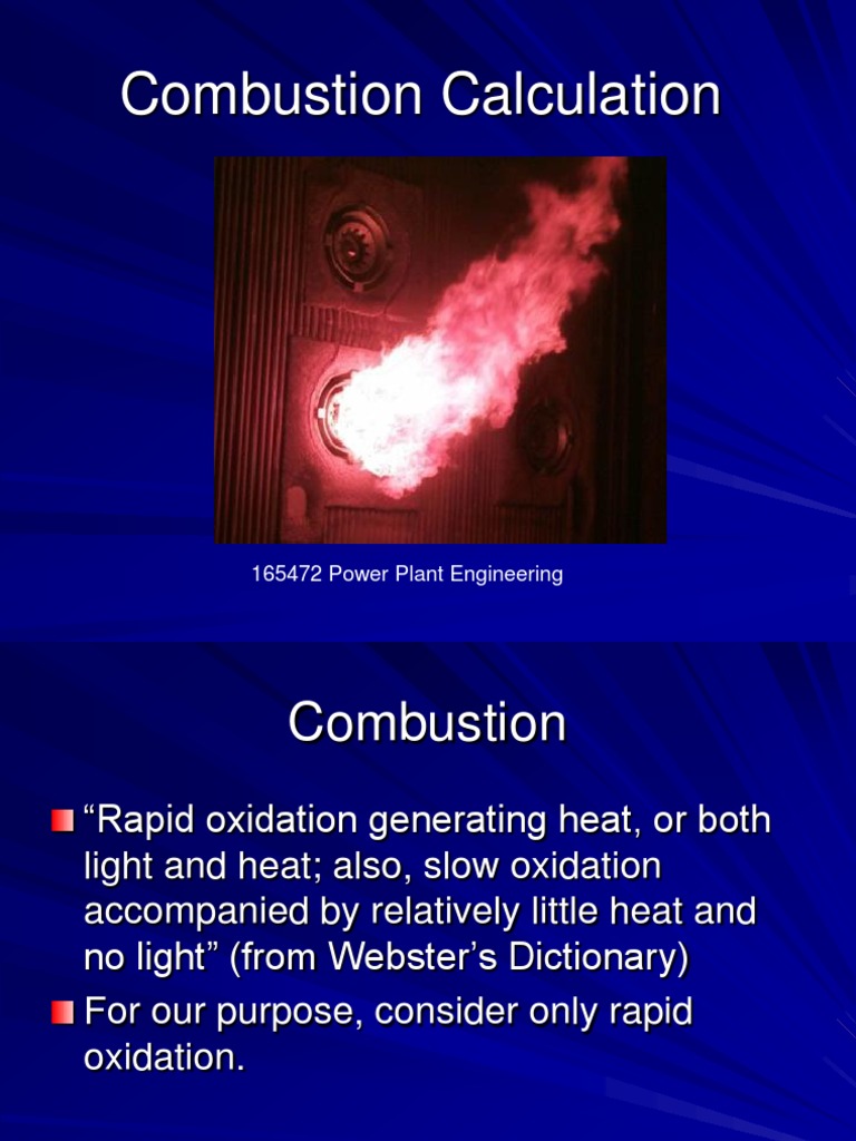 Combustion Calculation 1 | PDF | Stoichiometry | Combustion