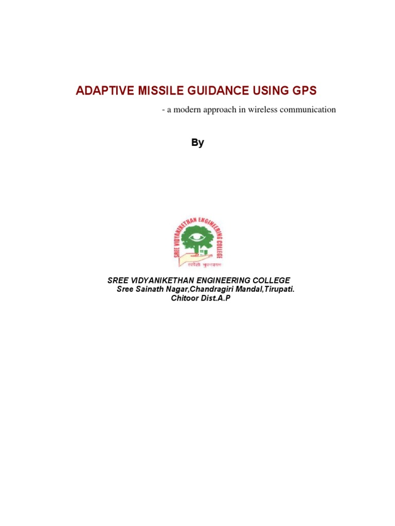 Adaptive Missile Guidance Using Gps | PDF | Inertial Navigation System ...