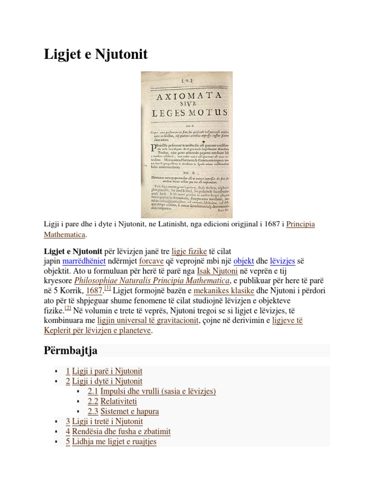 Ligjet e Njutonit