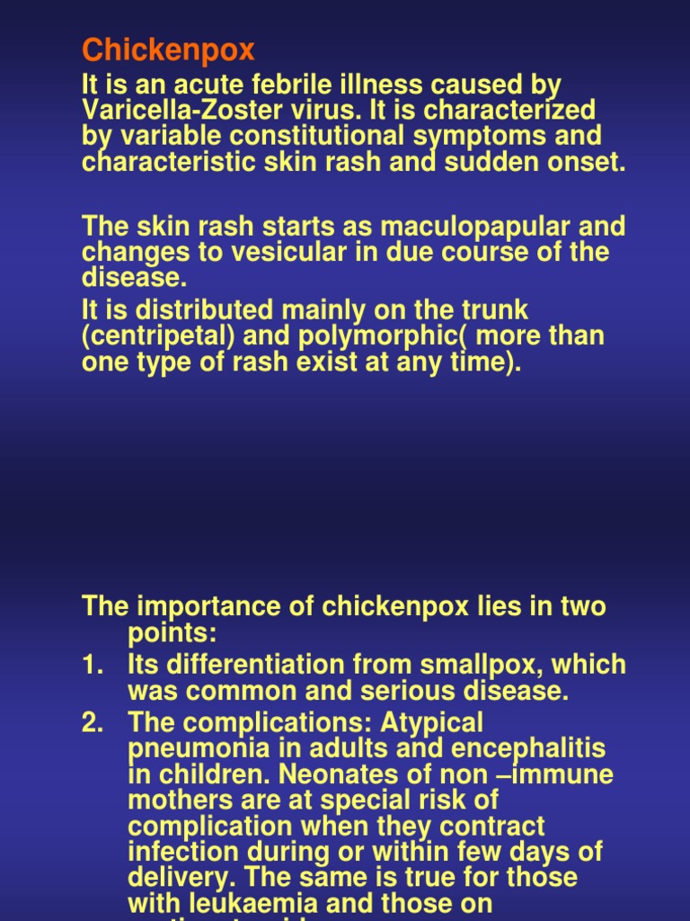 Chickenpox | PDF | Smallpox | Animal Diseases
