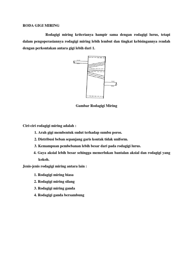 Roda Gigi Miring | PDF