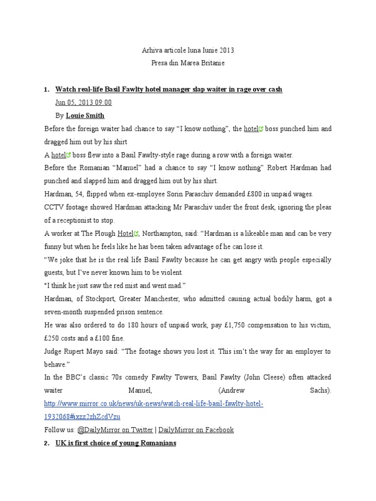 UK News: Romanian Migration Impact | PDF | Crime Thriller | Violence